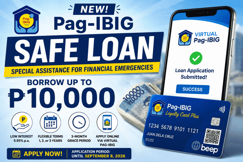 Pag-IBIG SAFE Loan 2026: How to Apply and Borrow Up to ₱10,000Poor ...